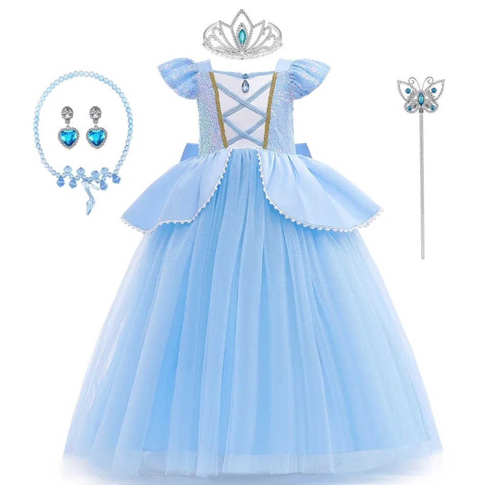 Платье принцессы Золушки DreamParty 4-5T(tag 120), D2