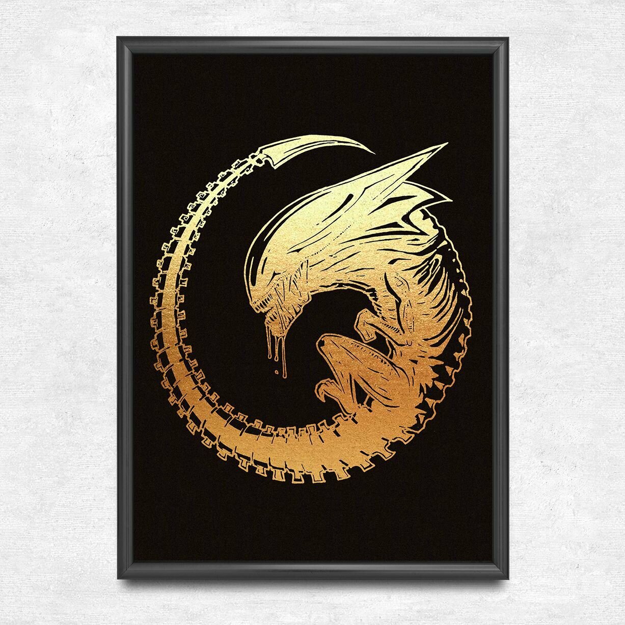 Постер Чужой / Плакат Alien, Джеймс Кэмерон. Декор для квартиры, дома, офиса, комнаты
