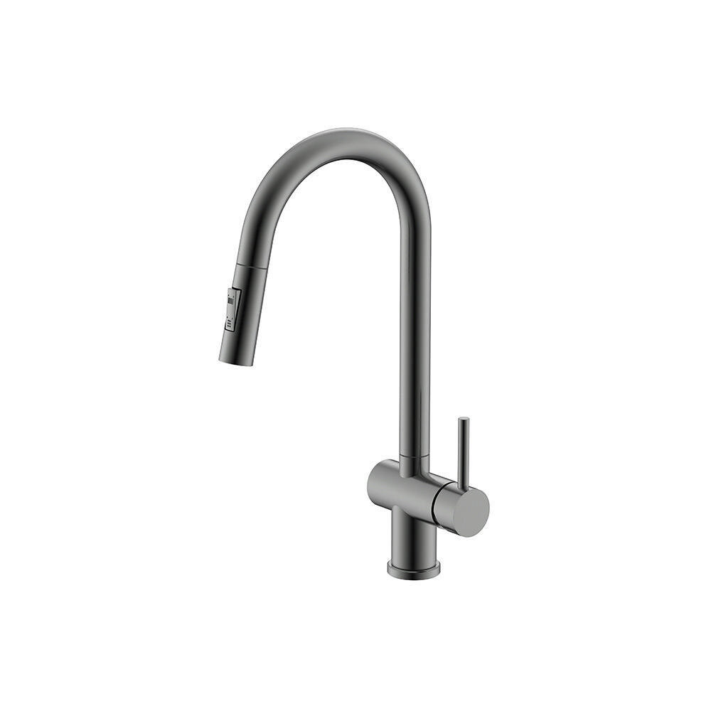 Смеситель для кухни с выдвижным изливом Splenka S204.49.09, графит