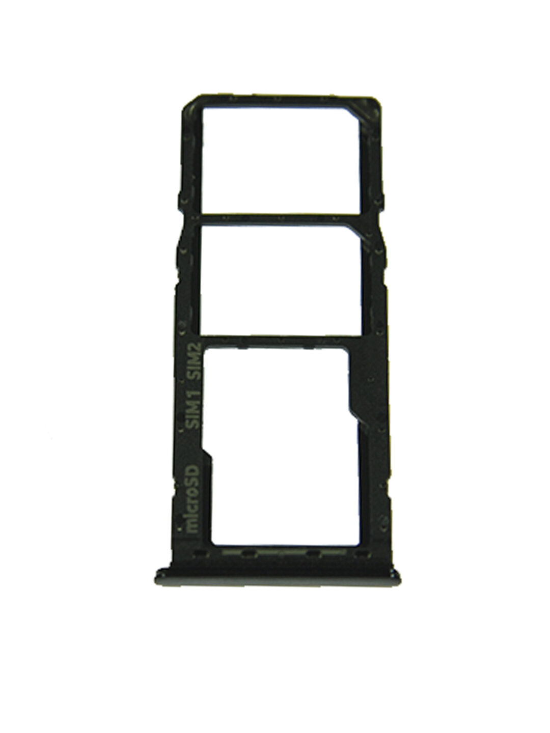 Держатель сим/карты памяти (Sim/Flash card holder) для Samsung A205/A20(2019)/A21s/A217/A305/A30(2019)/A325/A505/A50(2019)/A515/A705/A032 Sim2+Flash black