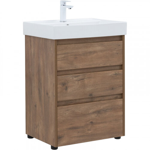 Тумба под раковину Aquanet Nova Lite 60 3 ящ. цв. дуб рустикальный (302471)