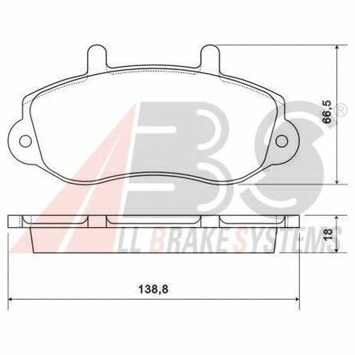 Комплект передних тормозных колодок Abs 37111 для Opel MOVANO; Renault MASTER II