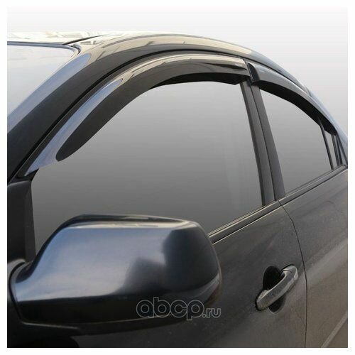 Комплект дефлекторов серия CORSAR Mazda 3 I (BK) 2003-2008/cедан/накладные/скотч/к-т 4 шт./ Voron Glass DEF00428