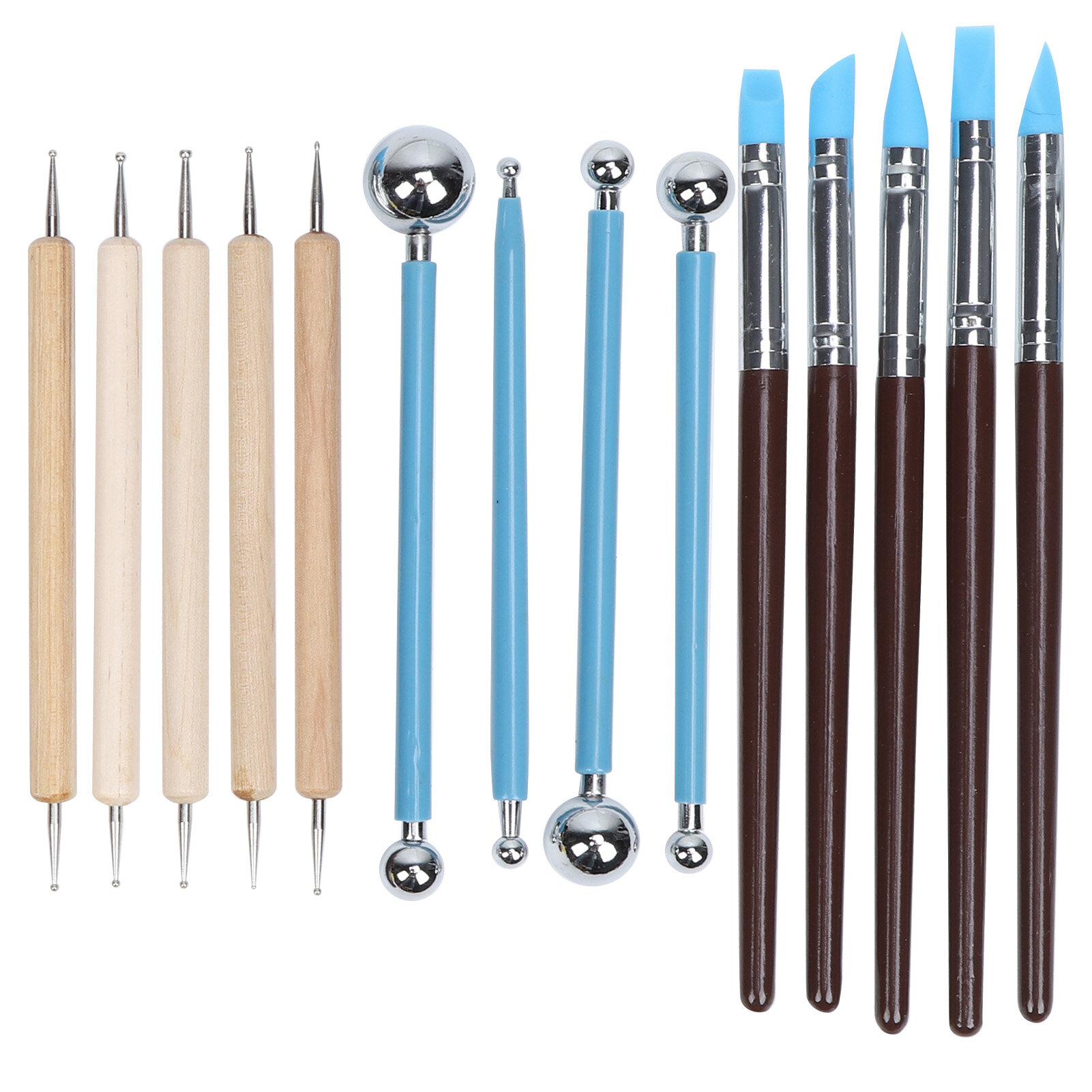 14 шт. инструментов для гончарного дела, силиконовые дрели-ручки, принадлежности для рисования глиной