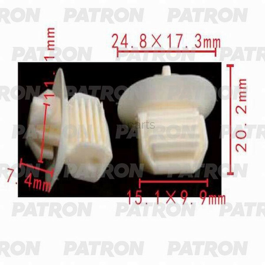 PATRON P37-0258 Клипса пластмассовая Audi, Seat, Skoda, Volkswagen применяемость: внутренняя отделка - двери, пороги