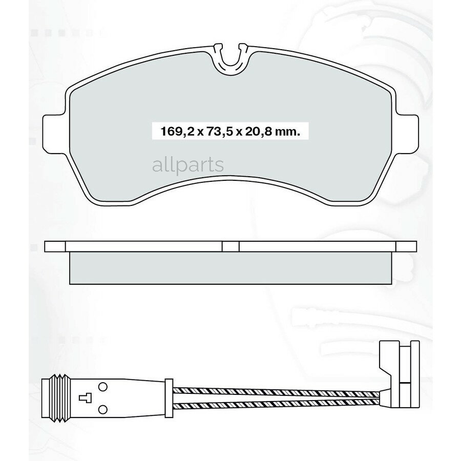 DAFMI D124SM Колодка торм. передн. DAfmi "Semi Metallic" D124SM Mercedes-Benz Sprinter 06-/VW Crafter 06 -, к-т
