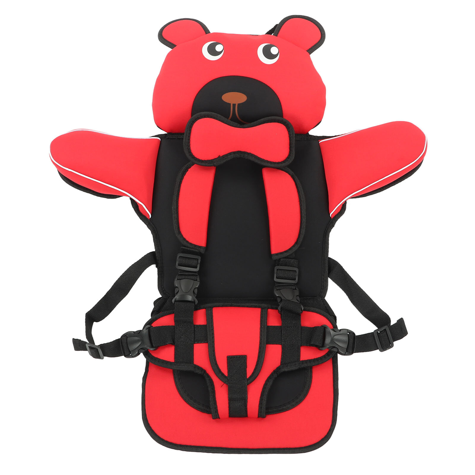 Детское автокресло с высокой спинкой, регулируемыми ремнями безопасности, можно стирать в машинке, 5-точечные ремни безопасности, бустер, красный цвет.