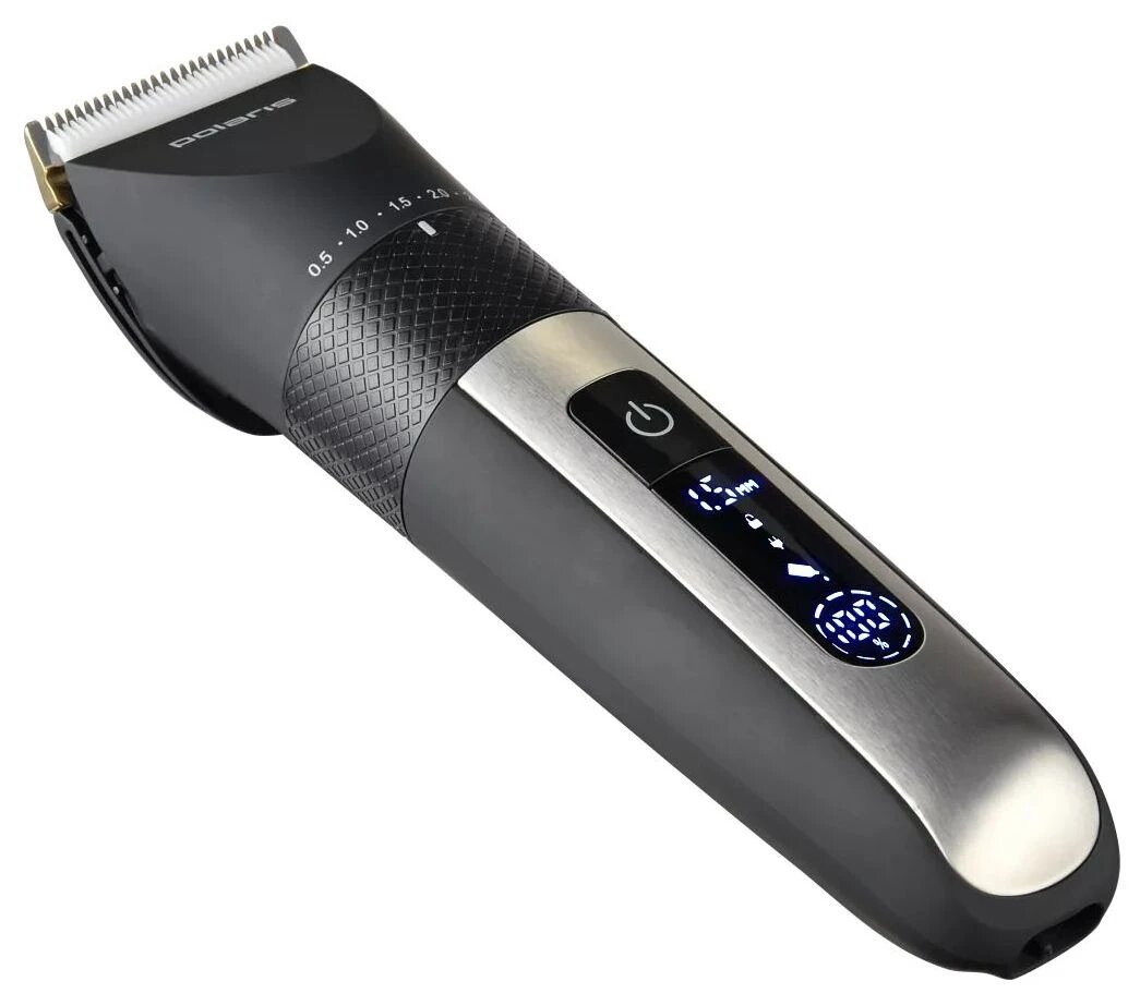 Машинка для стрижки Polaris PHC5200, автономное питание, 90 минут работы, черный/серый