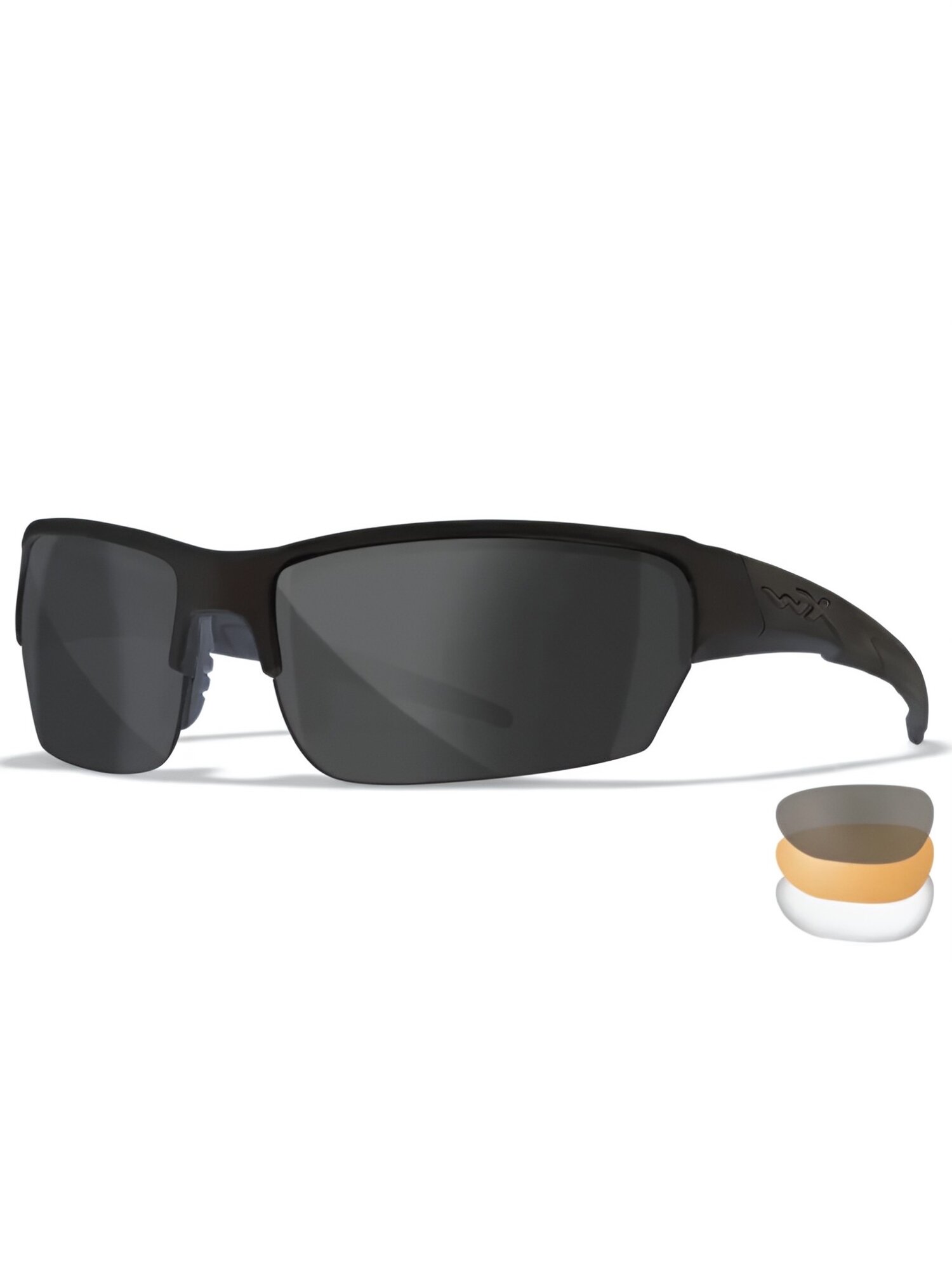 Wiley X SAINT CHSAI06 Тактические очки 3 сменные линзы, черные, ABS пластик, поликарбонат