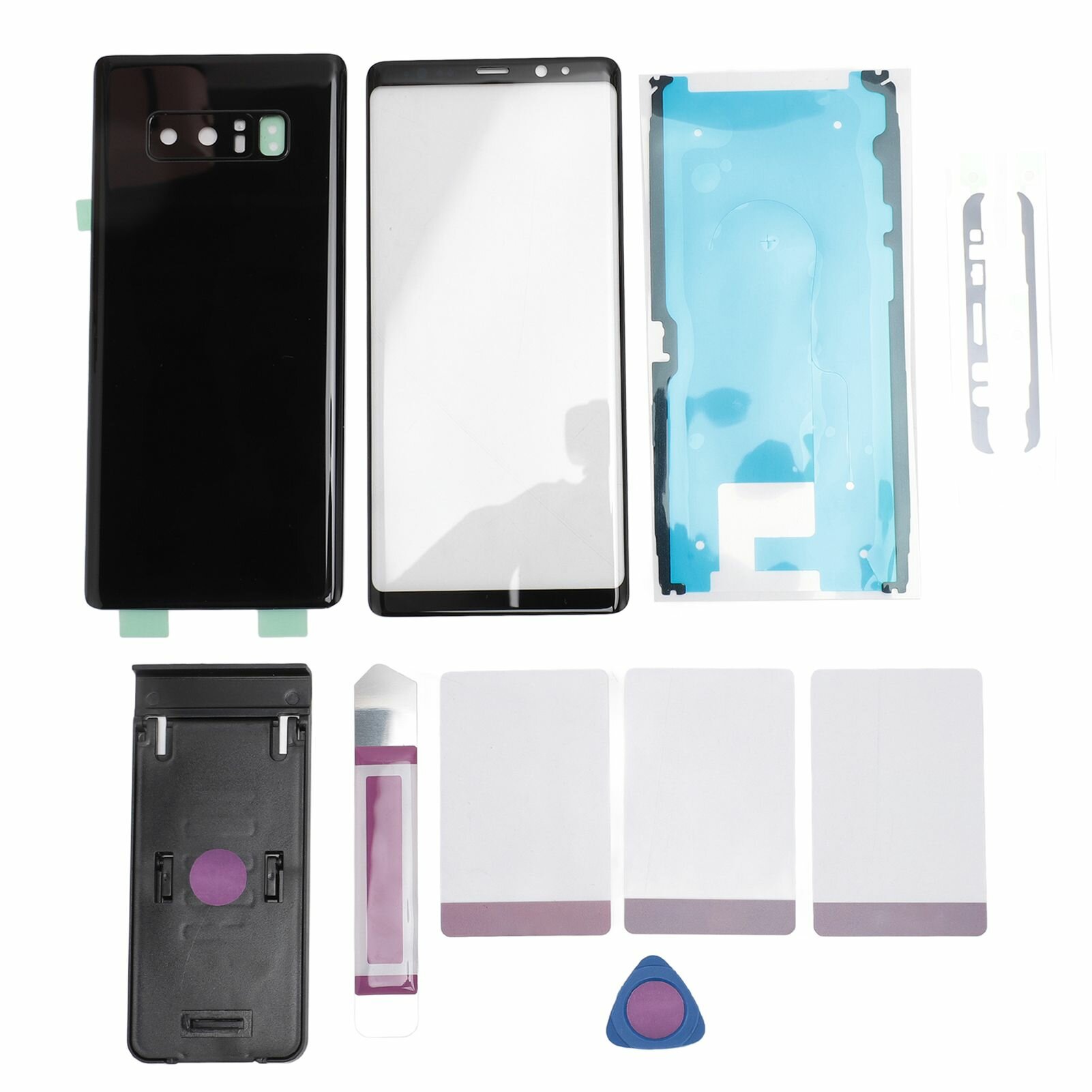 Заднее стекло для Galaxy Note 8, черное, с объективом