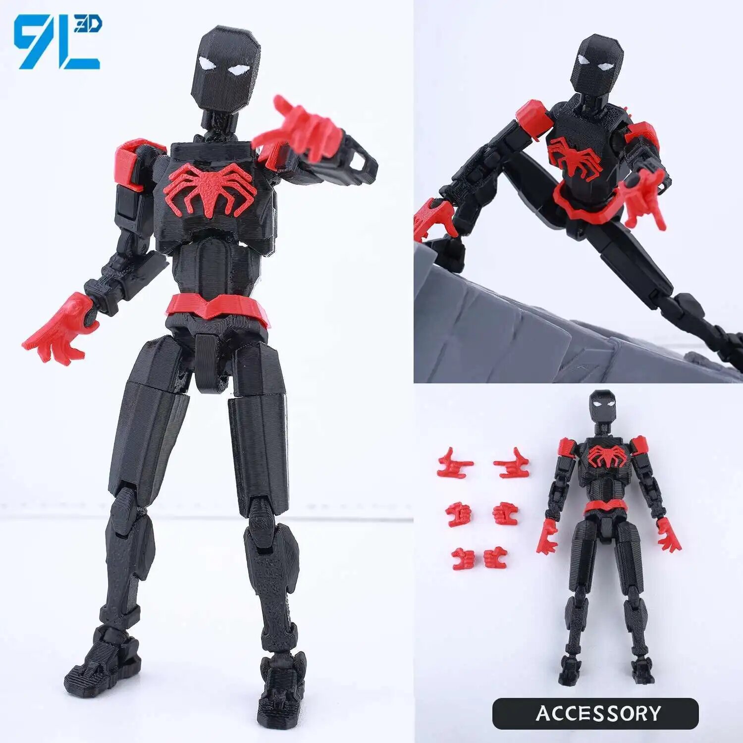 Фигурки Bandai Shapeshift Человек-Паук Черный, Spider-Man Black Red