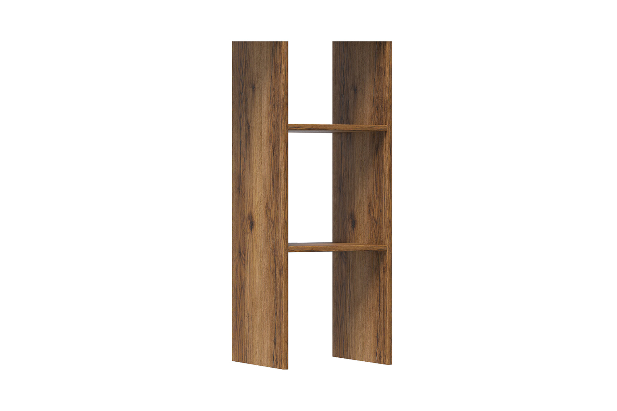 Полка навесная двухъярусная Нонтон Прага, 32x19x90 см, дуб делано