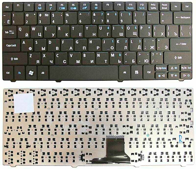 Клавиатура для ноутбука Acer Aspire 1830T 1825 1810T Acer Aspire One 721 722 черная — фото 1