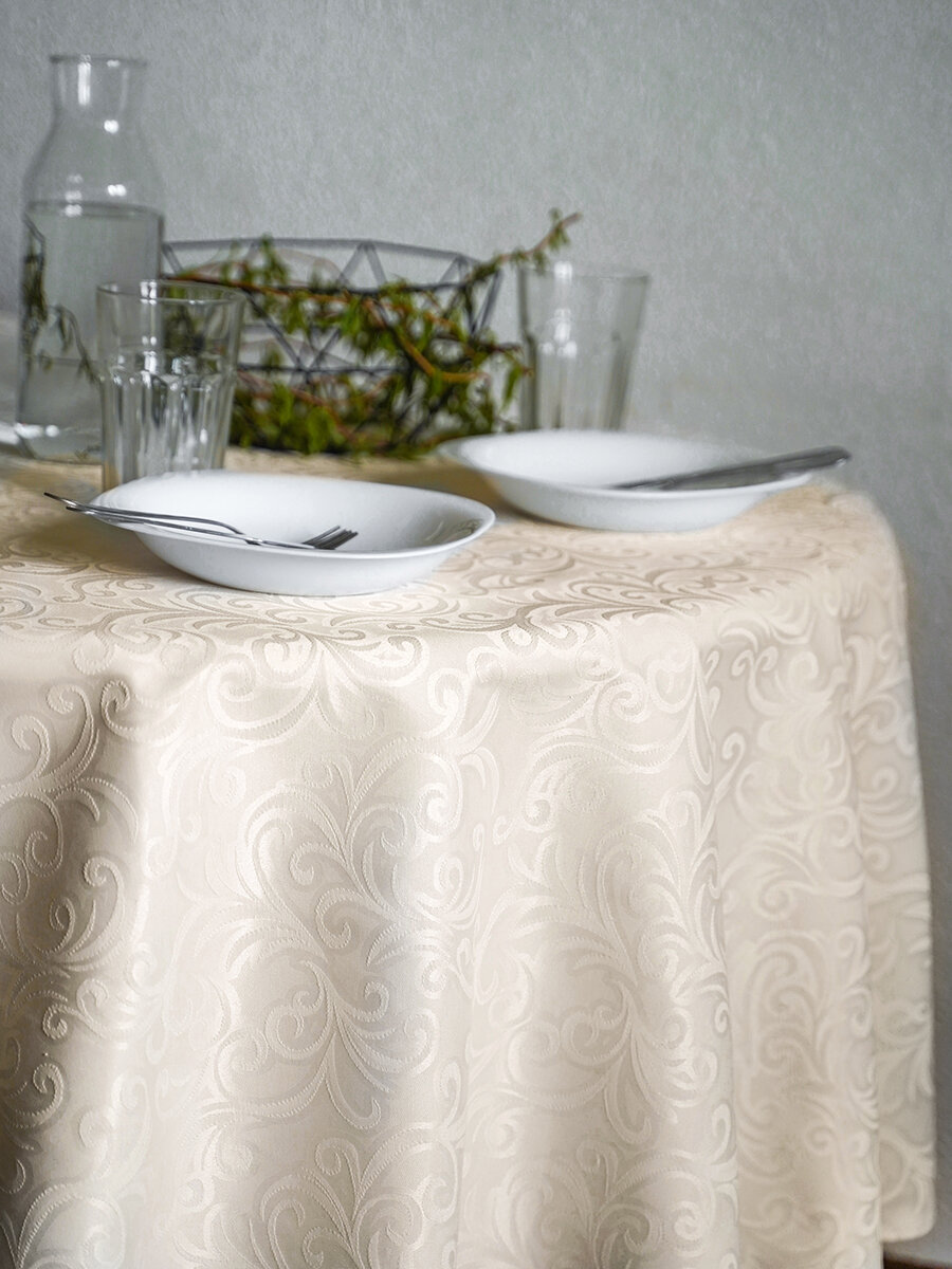 Скатерть моготекс 240х150, овальная на праздник хлопок грязеотталкивающая водоотталкивающая