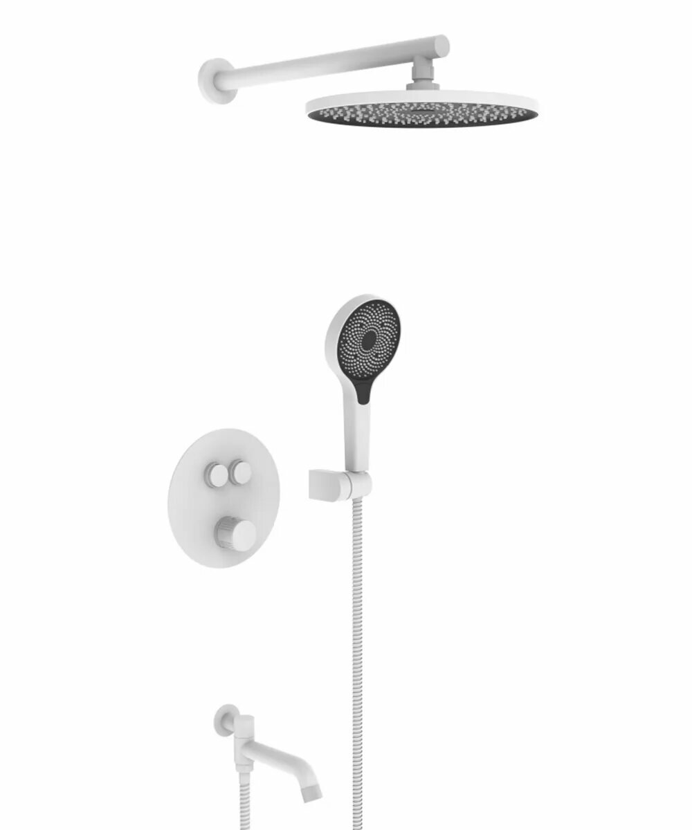 Душевая система с термостатом скрытого монтажа Viei V25005-3F белый