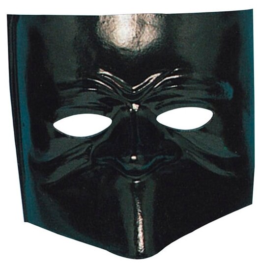 Маска "Баута" черная из пластика, 16 см х 18 см (Цв: Черный )