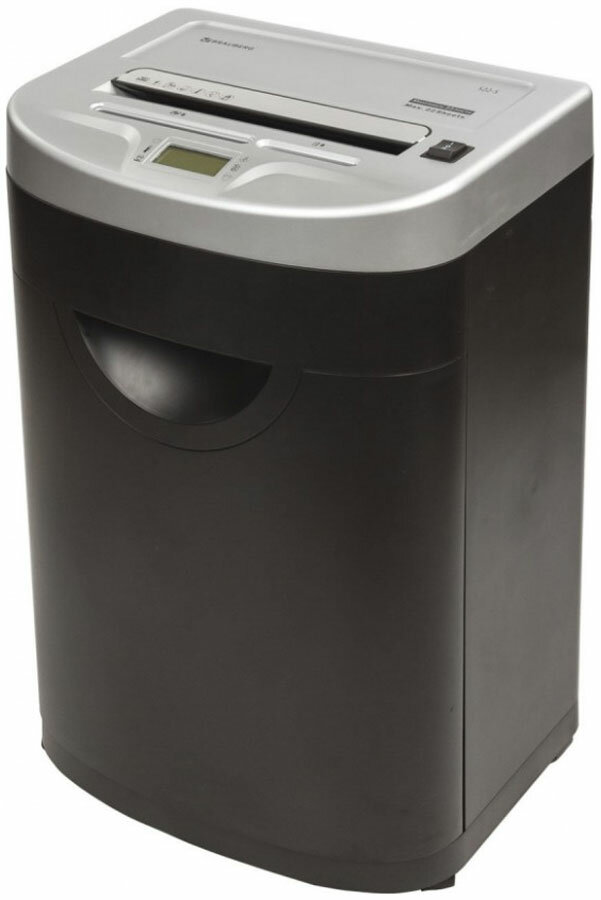 Уничтожитель (шредер) Brauberg S22-S, 2 уровень секретности, полоски 4 мм, 22 листа, 35 л, CD, 531773