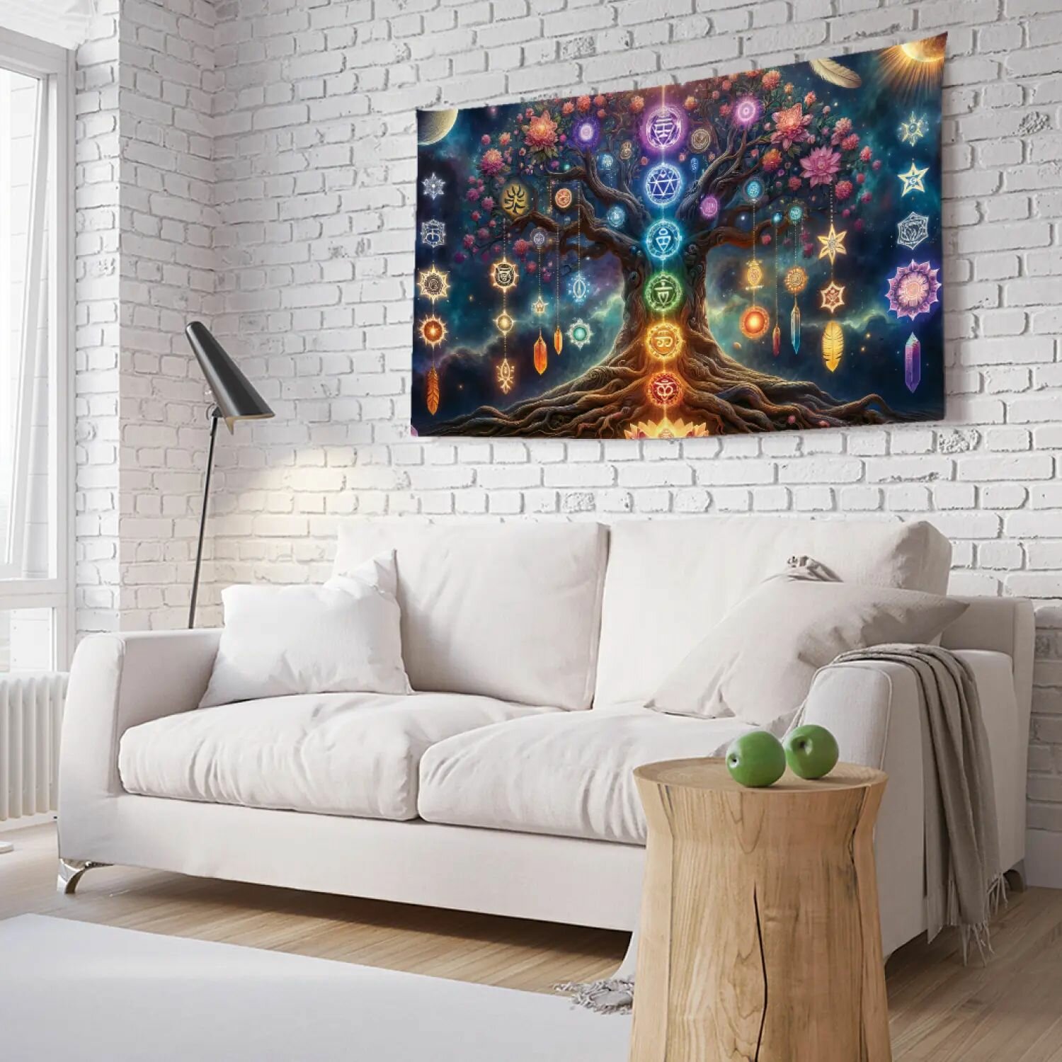 Горизонтальное фотопанно на стену JoyArty "Руны", из ткани, 100х150 см