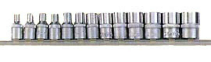 FORCE 2133 Набор головок 4-14мм 1/4 12-гранных 13пр. на держателе F-2133 FORCE