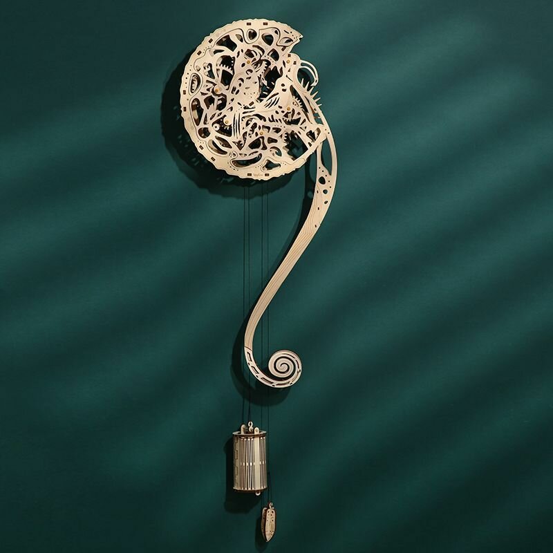 LG819 3D деревянный конструктор Robotime Лунные настенные часы