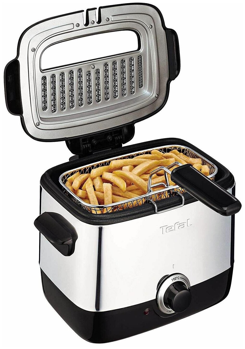 Фритюрница Tefal Minifryer FF220015, нержавеющая сталь, смотровое окно, 1000Вт