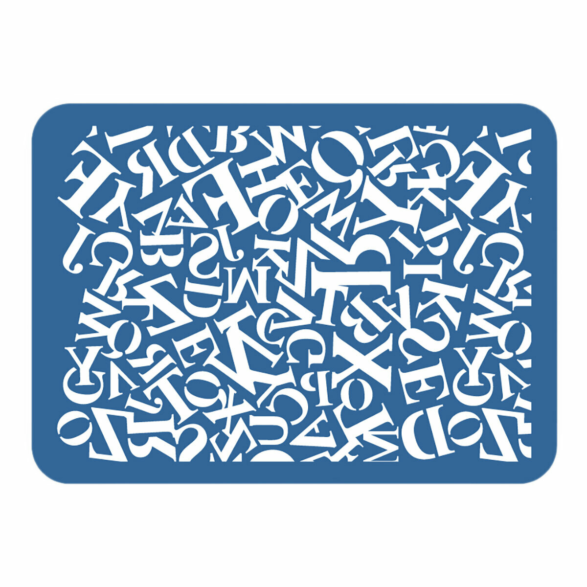 Трафарет-Дизайнлатинский алфавит на фон 16 x 22 см, комплект с КИ-20-YU88, изделие