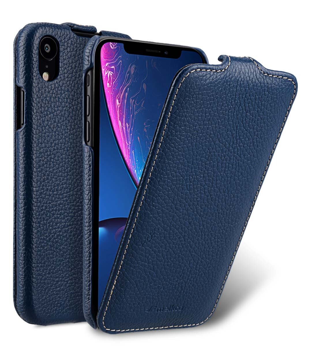 Кожаный чехол Melkco для Apple iPhone XR - Jacka Type - темно-синий