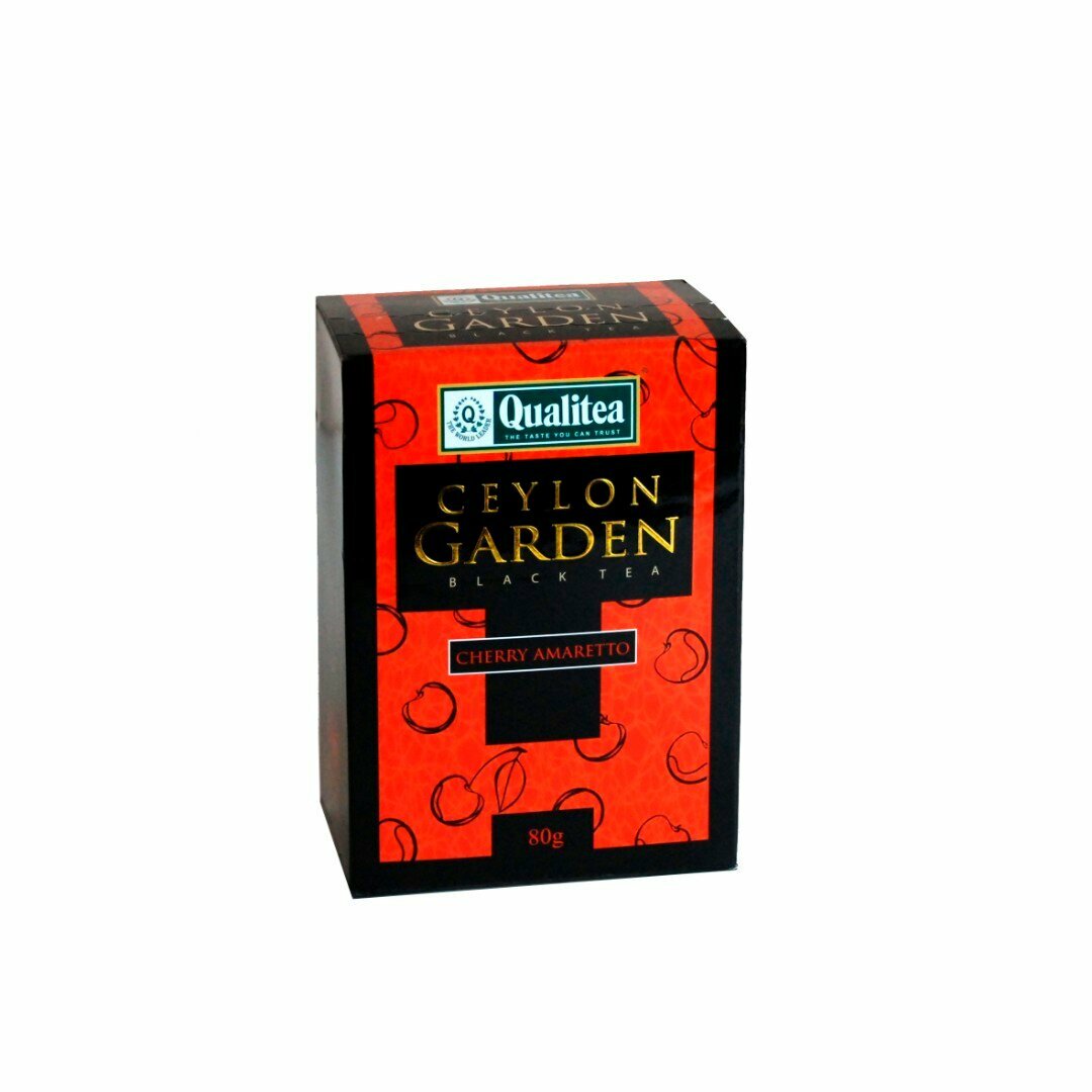 Чай Qualitea "Цейлонский Сад", листовой, черный, с вишней, 80 г