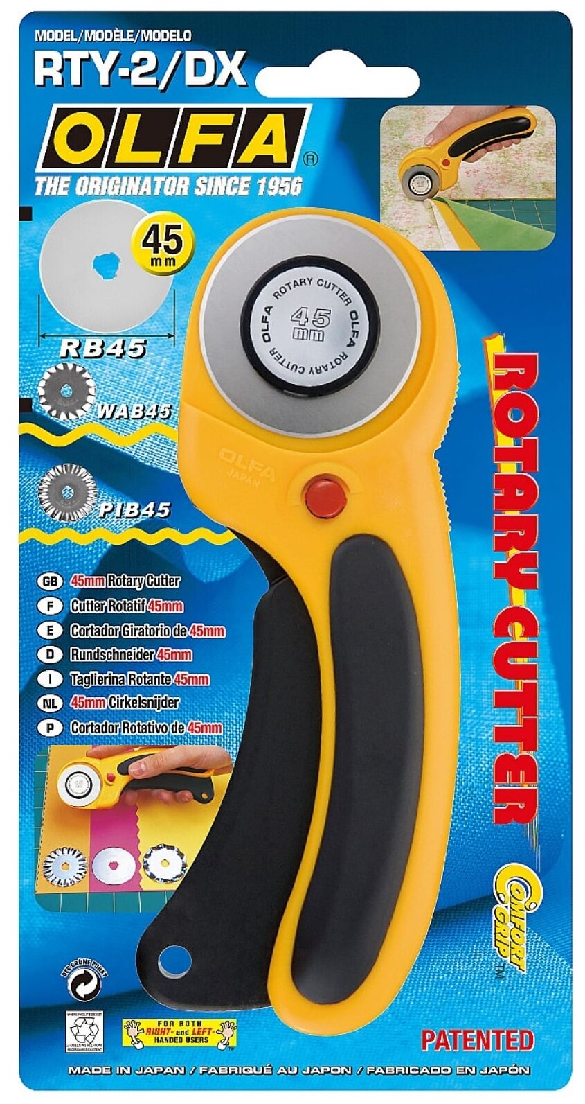 Нож дисковый OLFA OL-RTY-2/DX пластик инструментальная сталь 1шт