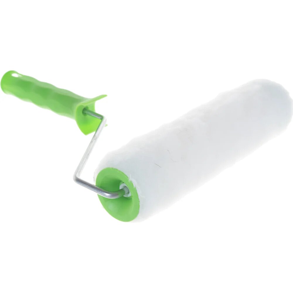 Валик с ручкой СИБРТЕХ из натурального меха, 250 мм, ворс 12 мм, D-48 мм 80124