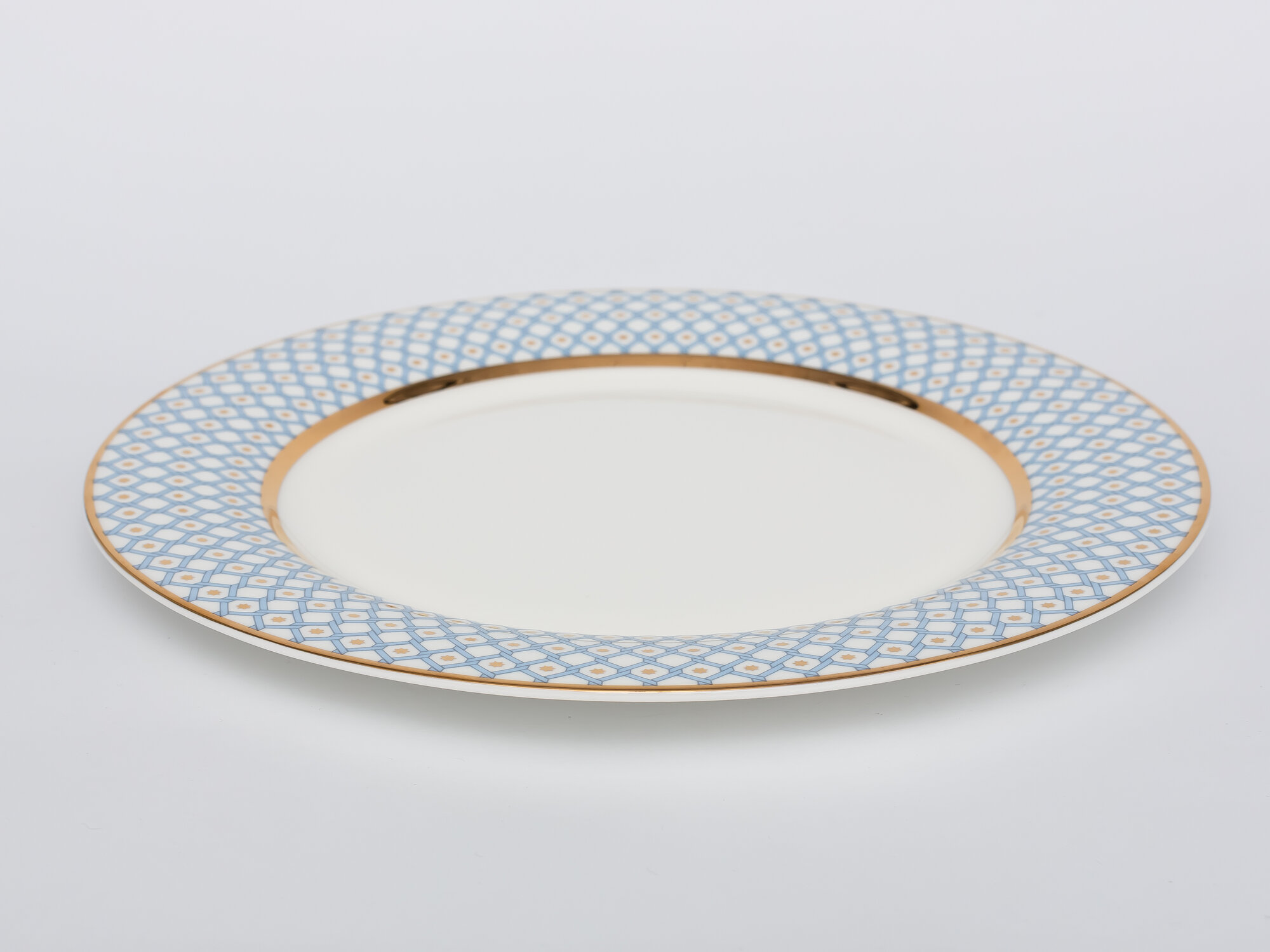 Тарелка. Императорский фарфоровый завод. Форма "Стандартная - 2", рисунок "Азур 1". 270 мм.