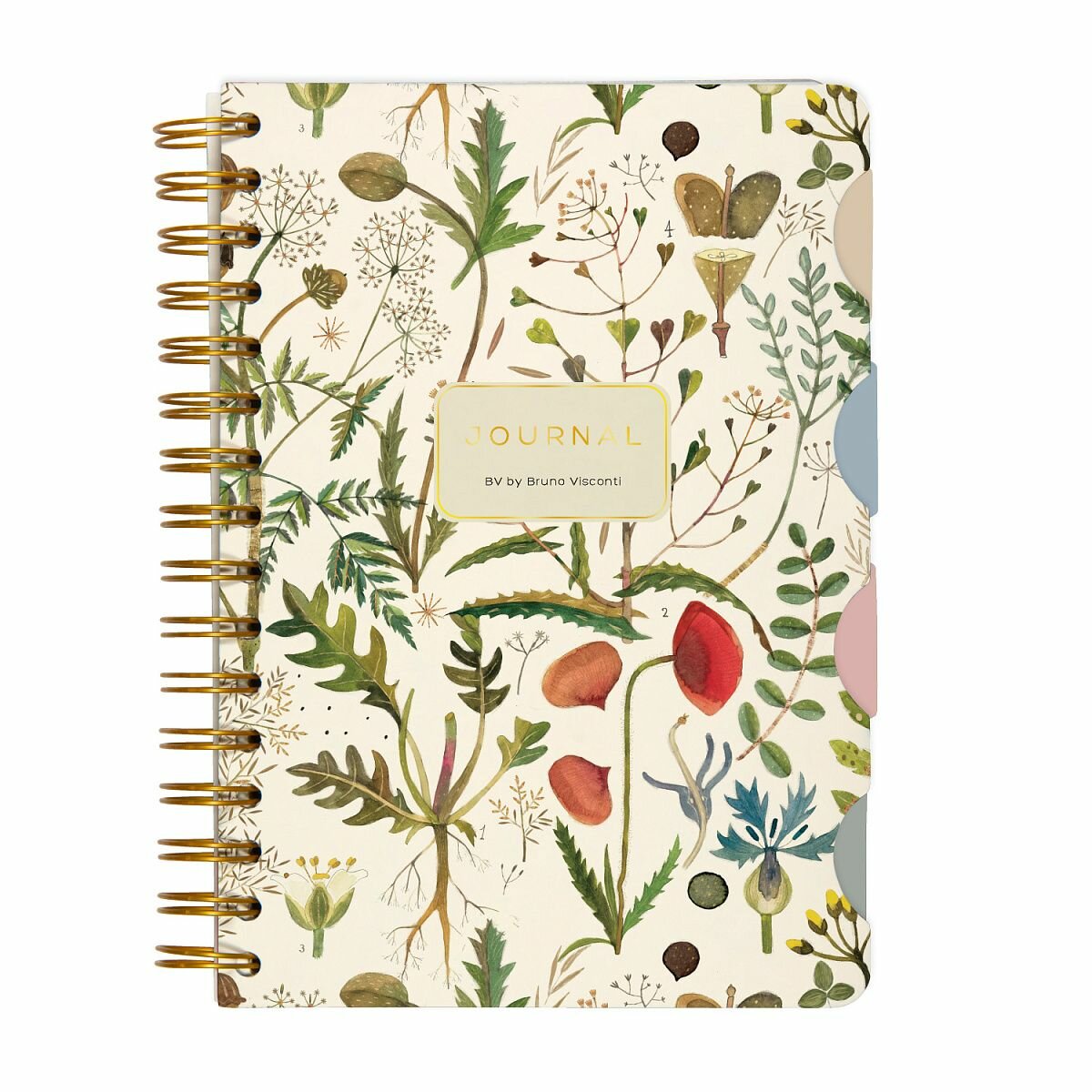 Записная книжка А5 BrunoVisconti "Луговые травы" Art Journal , 120 листов