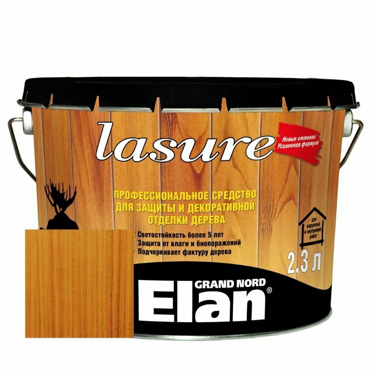 Лазурь для дерева Elan тик 2,3 л