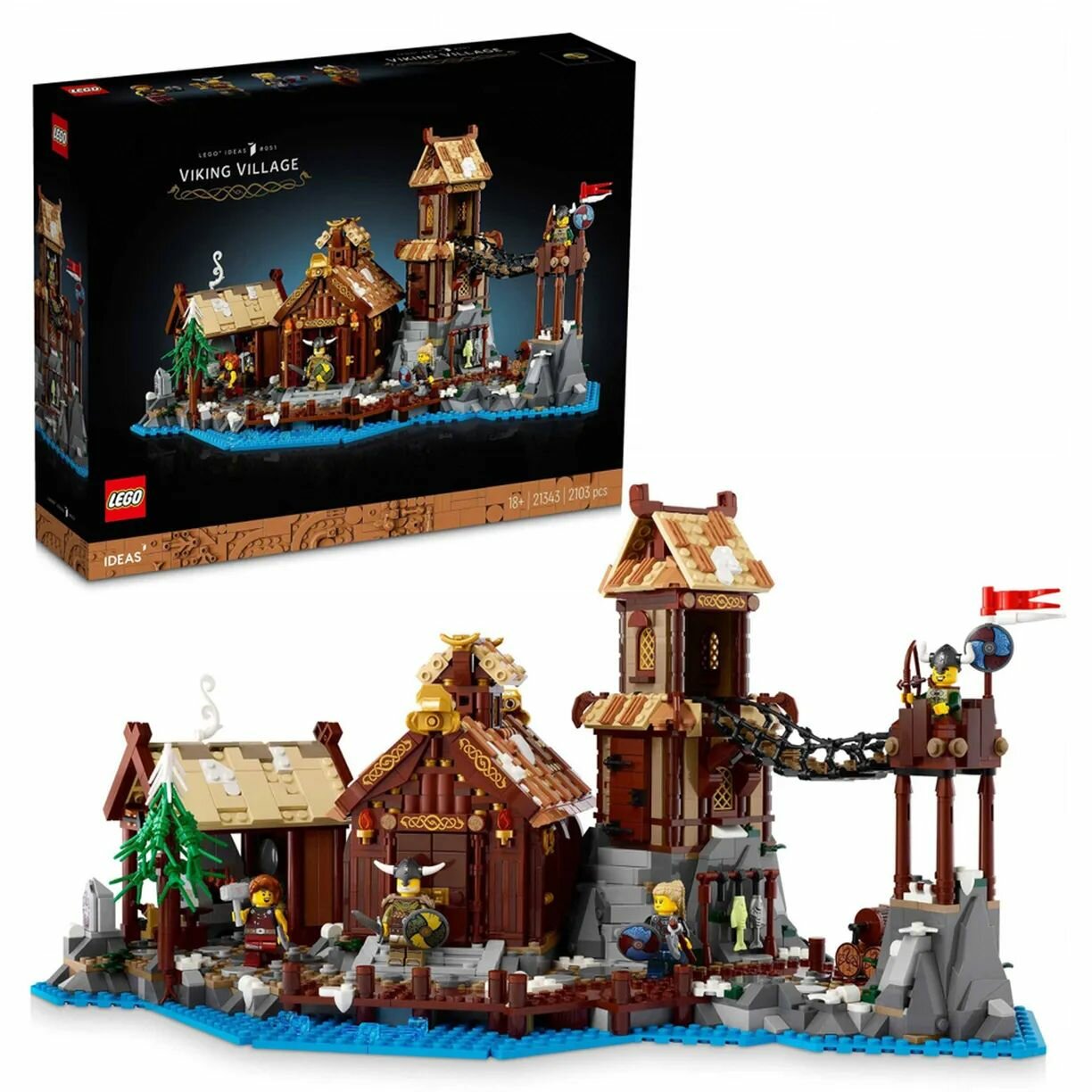 Конструктор пластиковый Lego Ideas Деревня викингов 2103 деталей