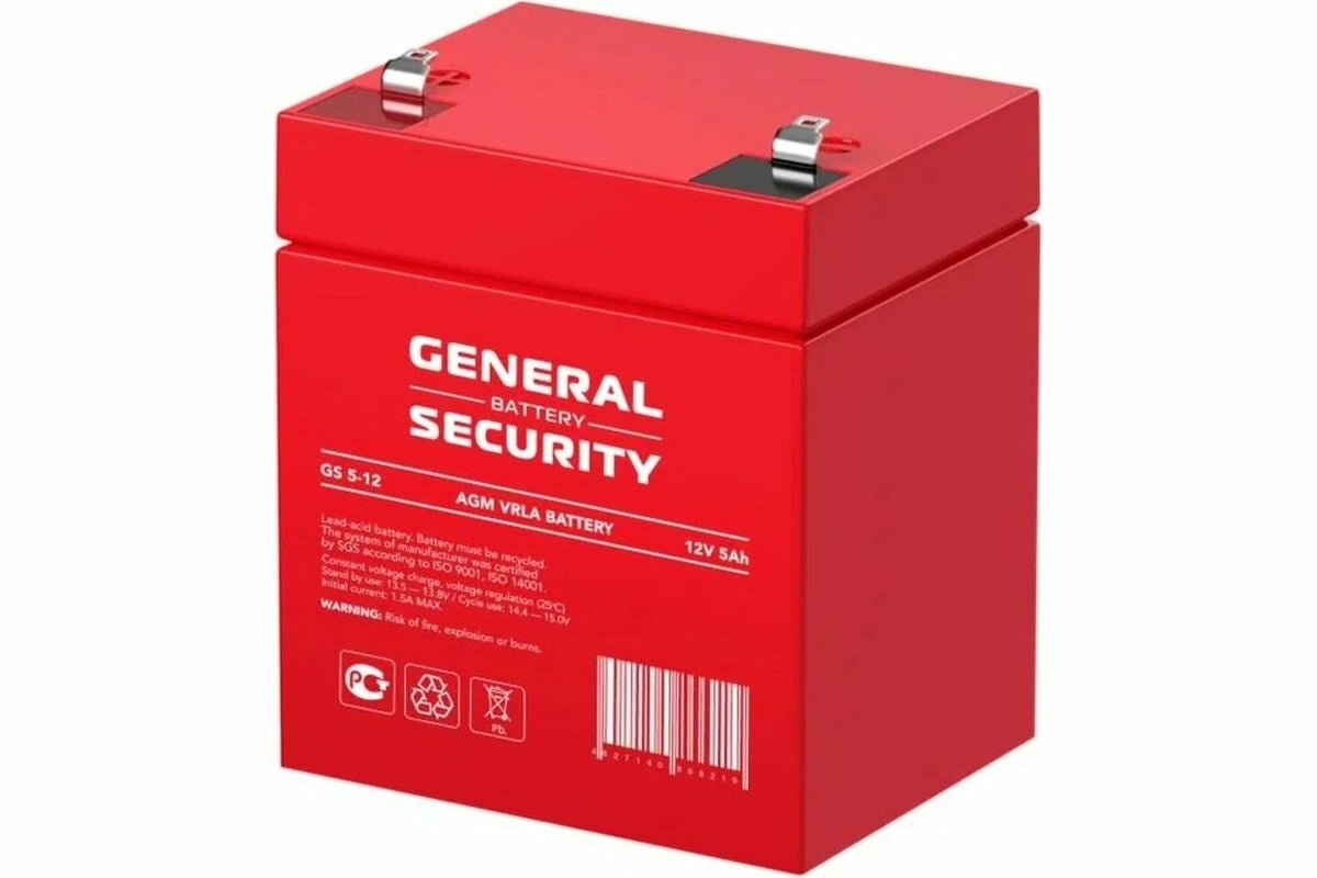 General Security Аккумуляторная батарея GS5-12 F2 12В 5 Ач УТ-00001890