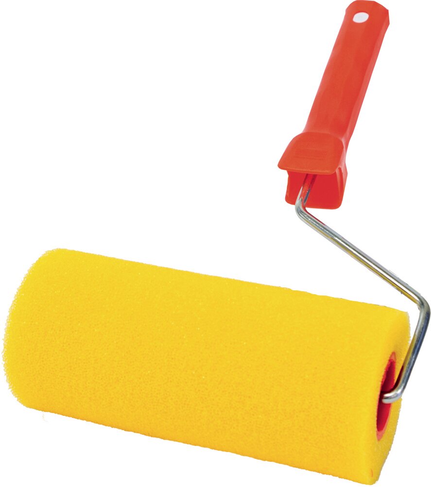 Валик структурный поролон. "гладкий" d80/230 мм бюгель 6 мм (в сборе) "Krafor" 085-0250