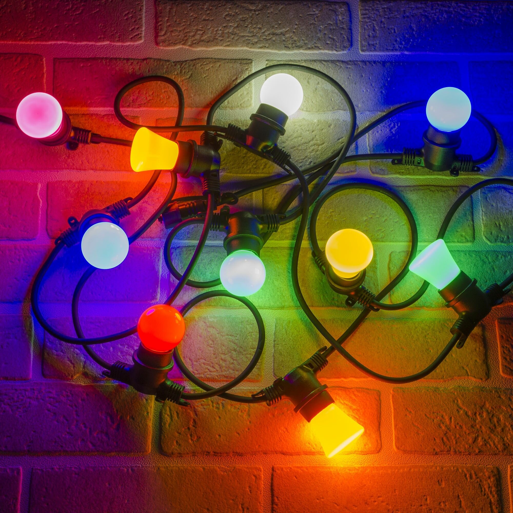 Гирлянда светодиодная белт-лайт Uniel UDL-K121 электрическая 5 м 10 ламп E27 цвет черный