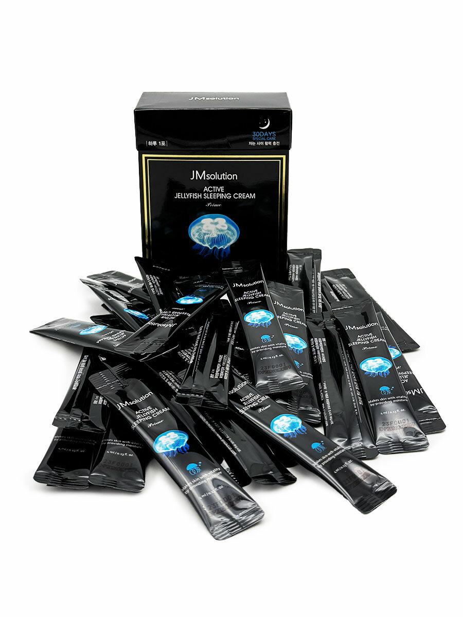 JMsolution Укрепляющая ночная крем-маска с экстрактом медузы Active Jellyfish Sleeping Cream, 4 мл*30 шт
