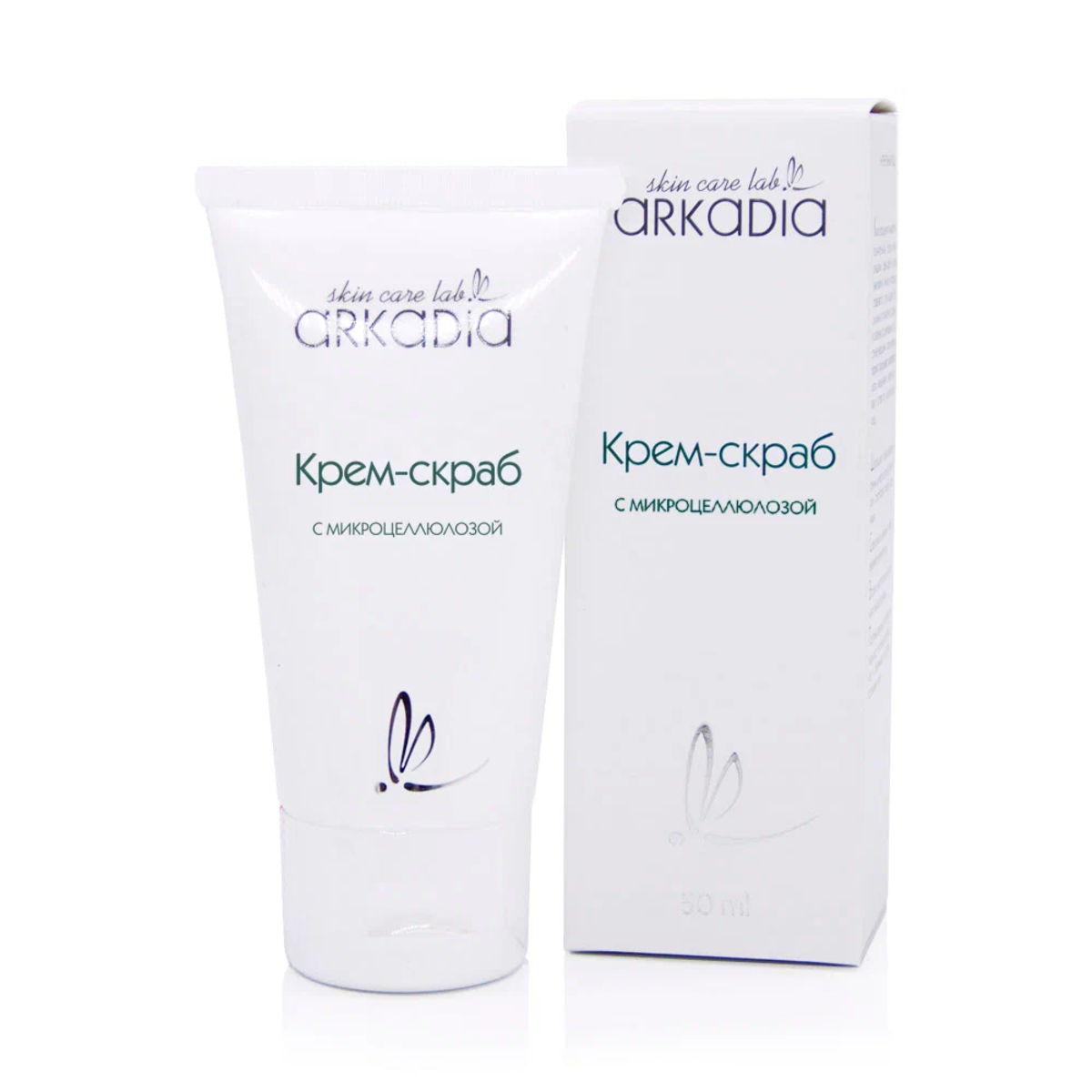 Крем-скраб для лица Arkadia очищающий, отшелушивающий, с микроцеллюлозой 50 мл