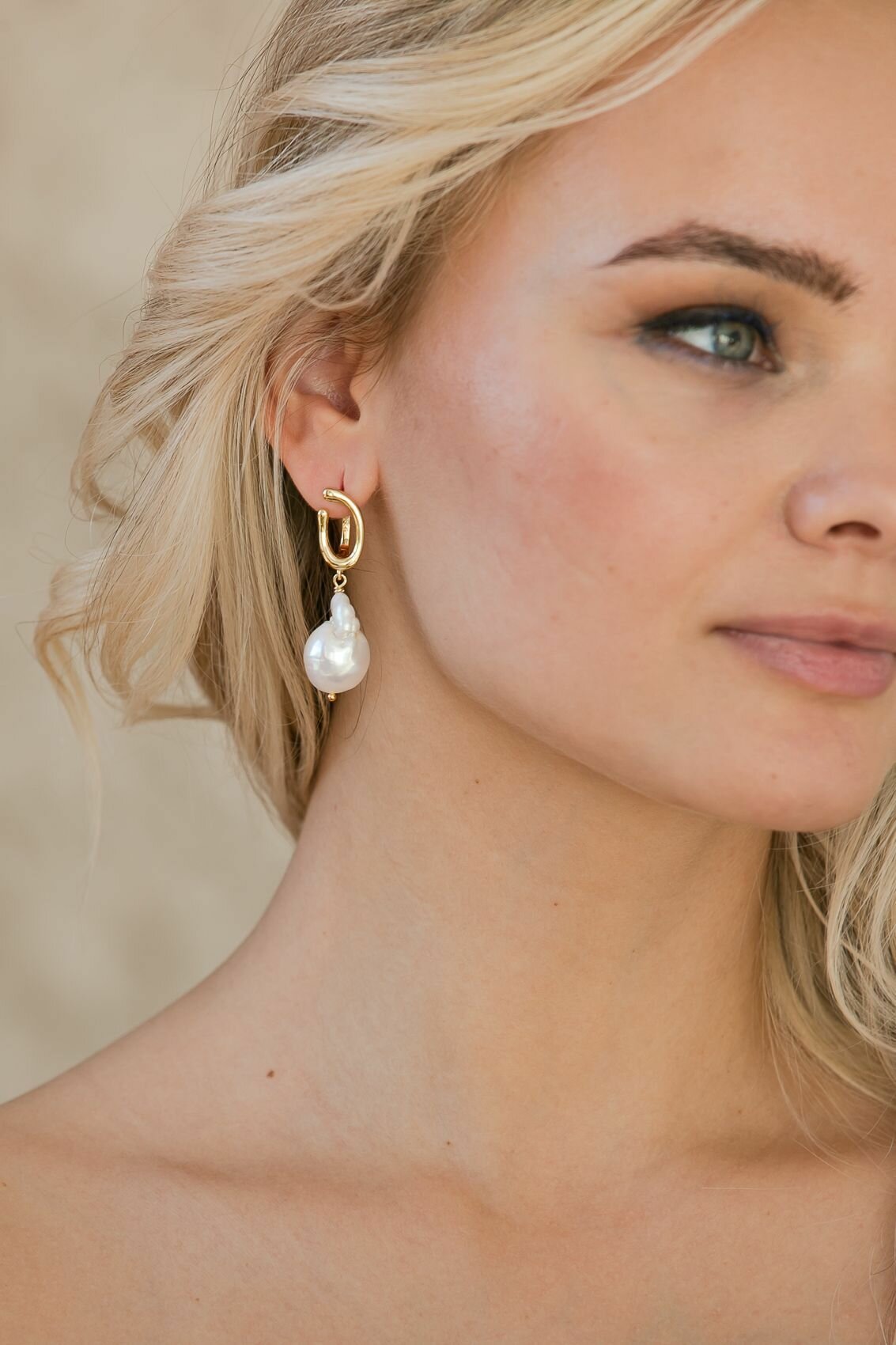 Серьги, жемчуг культивированный