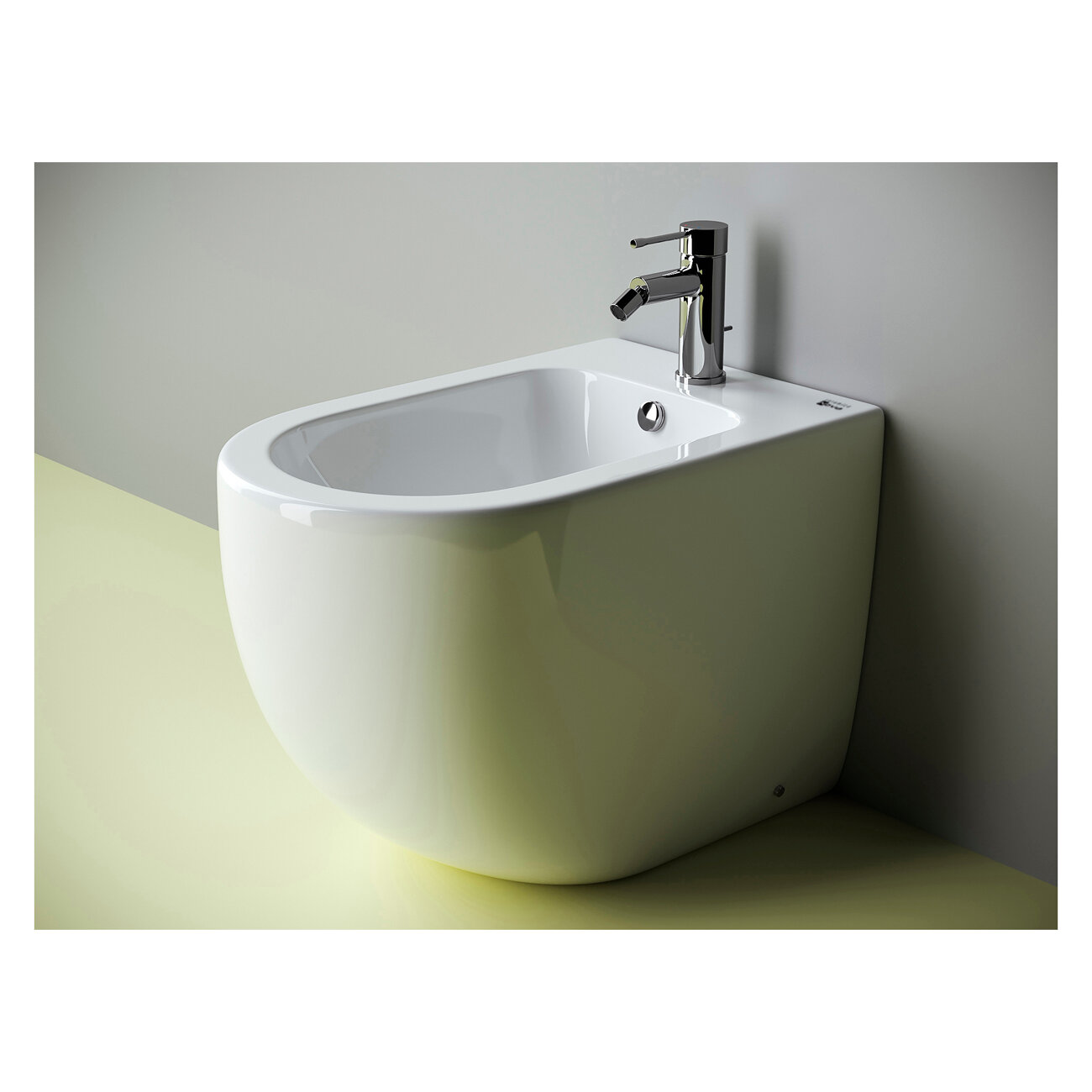 Биде напольный, приставной Ceramicanova Metropol CN4005 Белый