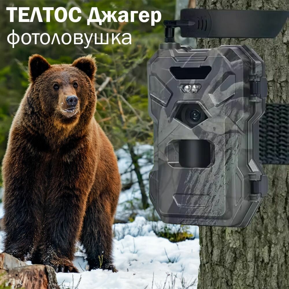Фотоловушка "телтос Джагер (60, PRO, 4G, 8AA)" для охоты, охраны дома или дачи. Новинка!