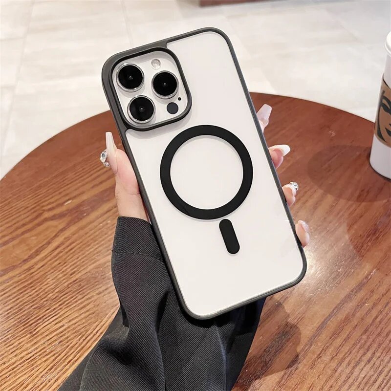 Черный акриловый чехол MagSafe для iPhone 12 Mini