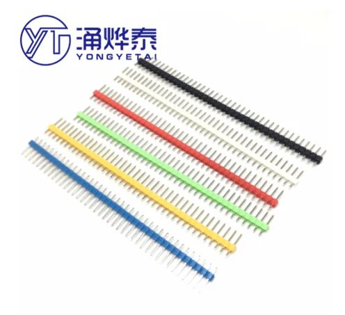 YYT Цветные штыревые разъемы 2,54 мм 1*40P Red-10PCS