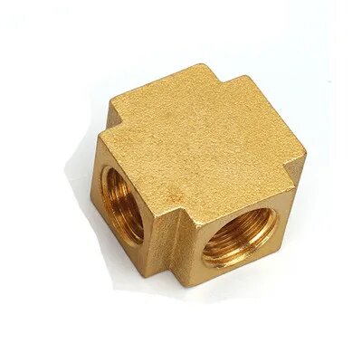 Латунные переходники для труб 1/8", 1/4", 3/8", 1/2" BSP 1/4", 4 Way