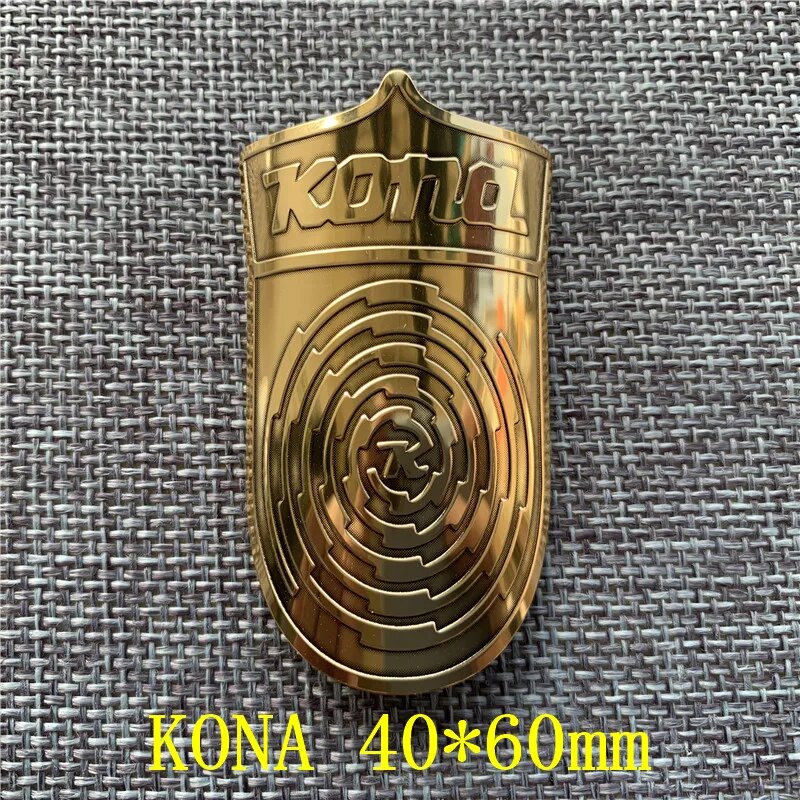 Наклейка KONA на велосипед, gold kon, 40*60mm