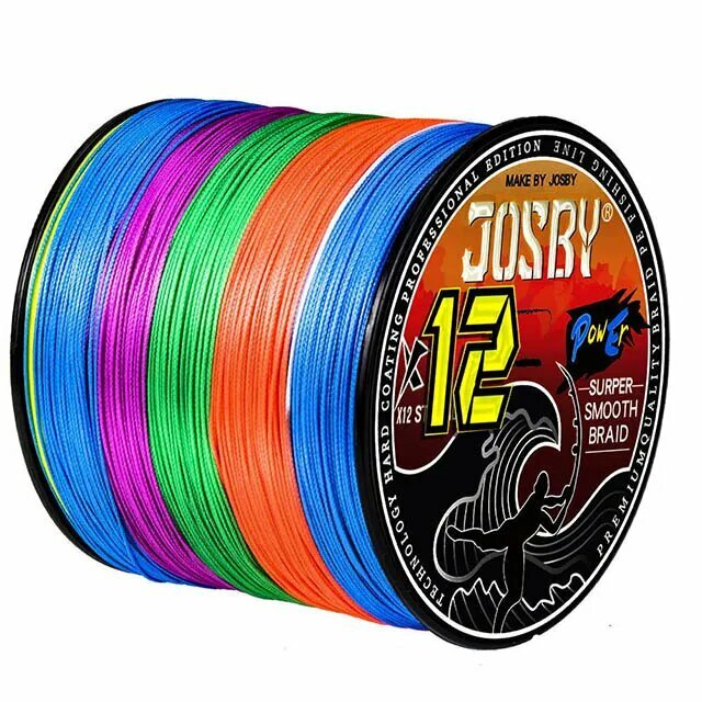 JOSBY 12 Strand Multicolor, 0.16mm, 30lb, 500m