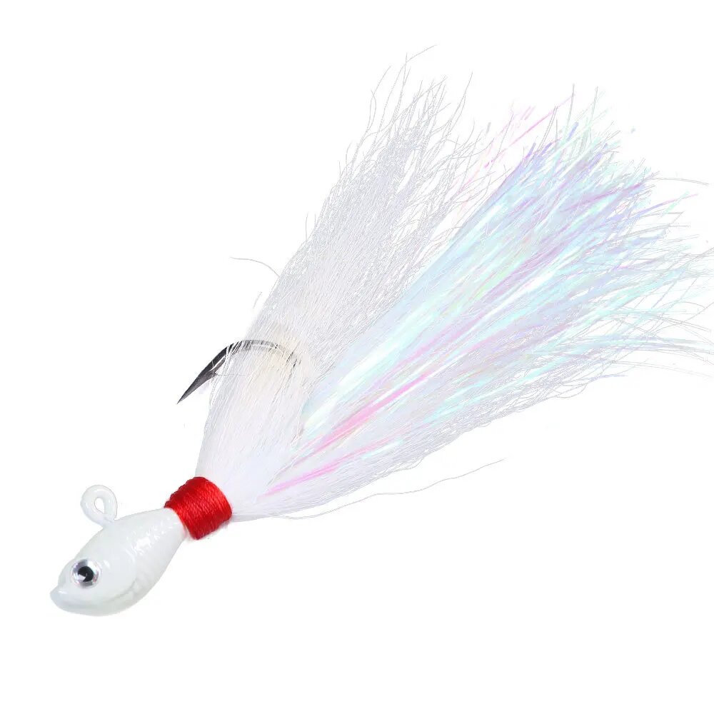 Balanzze-Micro Jig Fishing Lure Buck Tail 7-85г Белый, 7g, White Tail