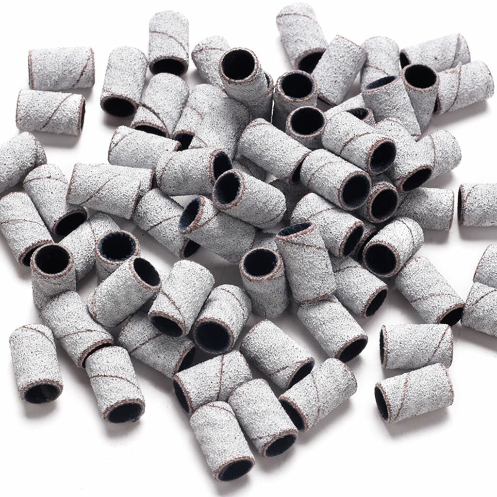 100 шт. Насадки для шлифовки ногтей 80/120/180/240Grit для насадки для шлифовки ногтей - Маникюр