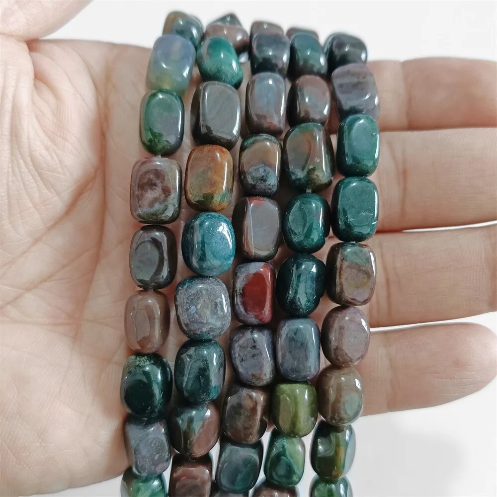 Нестандартные бусины из натурального камня Опал, Амазонит, Агат 8x12 мм About 13-15pcs, Indian Agate